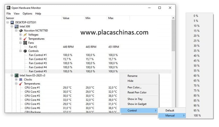 Open Hardware Monitor, ¿error de temperaturas? | Placas Chinas